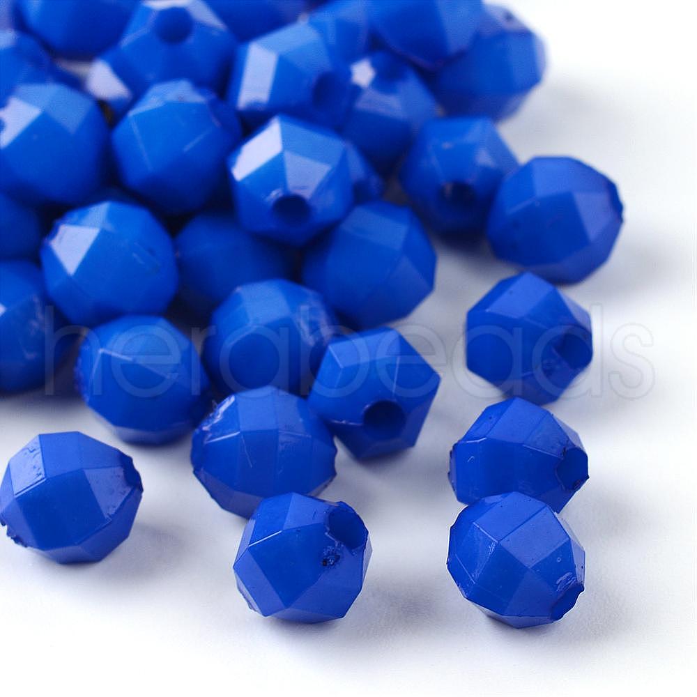 Wholesale 500 g Faceted Oval Opaque Acrylic Beads for Handcrafted ...